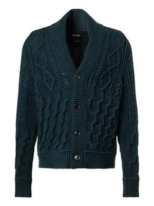 Zegna Cable-knit Cashmere Cardigan - Green