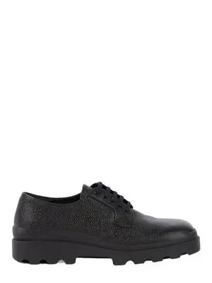 Prada Leather Derby Shoes - Black
