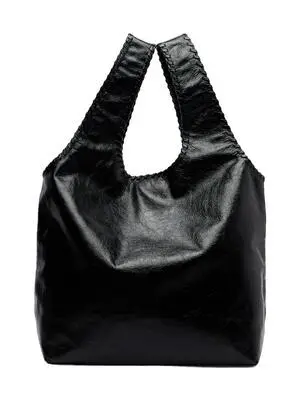 Dries Van Noten March Large Leather Tote Bag - Black