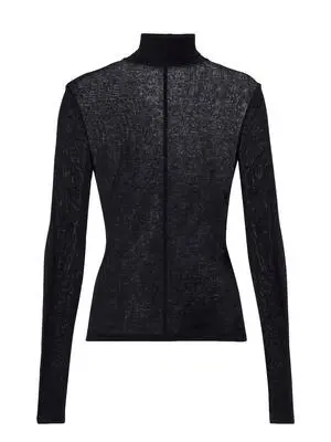 THE FRANKIE SHOP Evren Cotton Turtleneck Top - Black