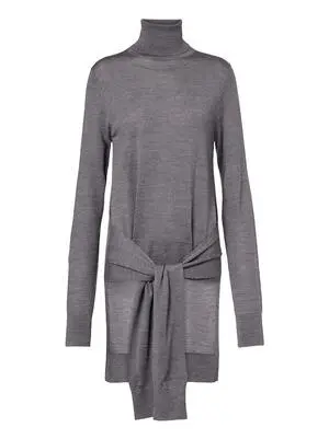 TOTÊME Turtleneck Wool And Silk Sweater - Grey