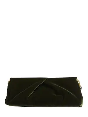 Dries Van Noten Pleated Clutch - Jungle Green