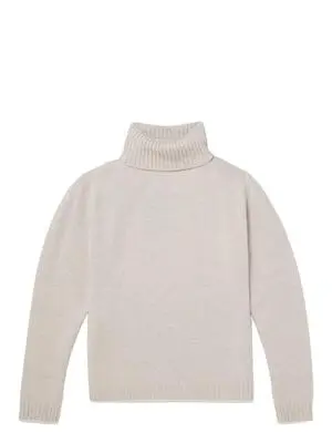N.peal Stanley Tucci Organic Cashmere Rollneck Sweater - Gray