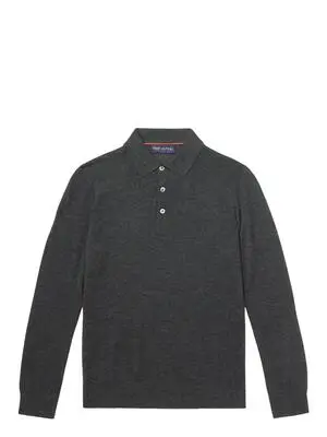 N.peal Stanley Tucci Cashmere And Silk-blend Polo Sweater - Gray