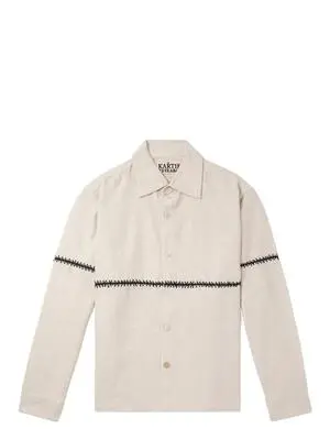 KARTIK RESEARCH Rabari Embroidered Cotton Shirt - White