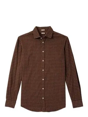 Massimo Alba Canary Checked Cotton-flannel Shirt - Red