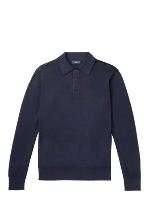 Herno Wool Polo Shirt - Blue
