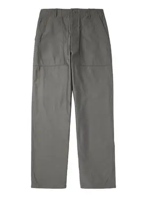 KAPTAIN SUNSHINE Baker Straight-leg Cotton Trousers - Gray