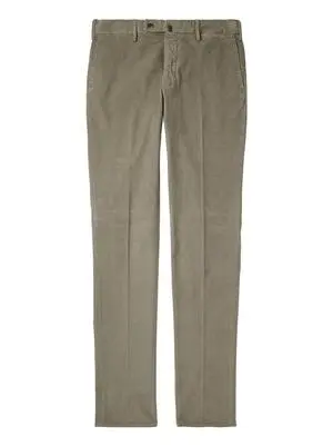 SLOWEAR Incotex Straight-leg Corduroy Trousers - Green