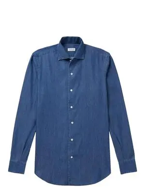 DE PETRILLO Cotton-chambray Shirt - Blue
