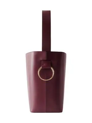Victoria Beckham Leather Bucket Bag - Burgundy