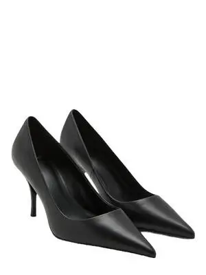 Mango Sota Pointed Toe Pump - Black