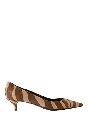 JIMMY CHOO Amelia 30 Zebra-print Calf Hair Pumps - Brown