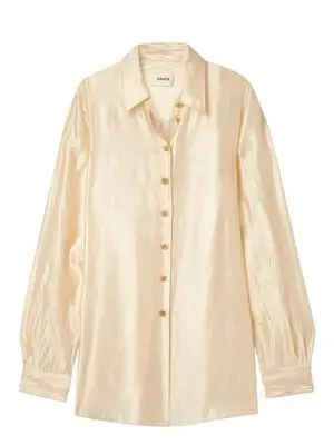 Khaite Auryn Satin-twill Shirt - Cream