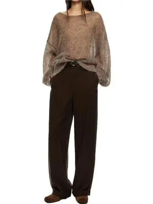 Bimba Y Lola Flared Trousers Dark Brown