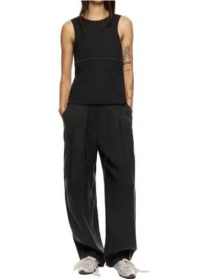Bimba Y Lola Darted Trousers - Washed Black