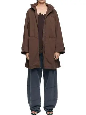 Bimba Y Lola A-line Midi Trench - Dark Brown