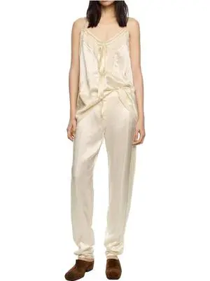 Bimba Y Lola Fitted Ankle Length Trousers - Beige