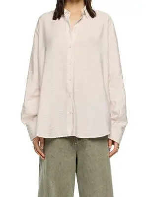 Bimba Y Lola Rhinestones Boxy Shirt - Ivory