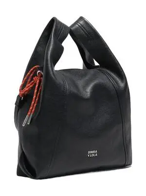 Bimba Y Lola Leather Paper Bag Handbag - Black