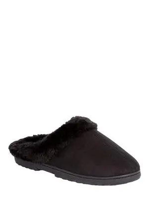 COMFORTVIEW Andy Fur Clog Slipper - Black