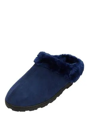 COMFORTVIEW Andy Fur Clog Slipper - Twilight Navy