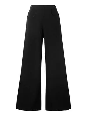 ALLUDE Wool And Cashmere-Blend Wide-Leg Pants