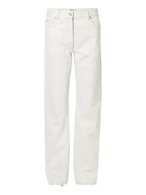 Calvin Klein Distressed Mid-rise Straight-leg Jeans - Blue