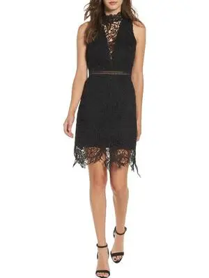 Astr The Label Felicity Lace Sheath Dress - Black