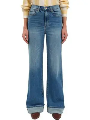DAZE Cuffed High-waist Wide-leg Jeans - Big Break