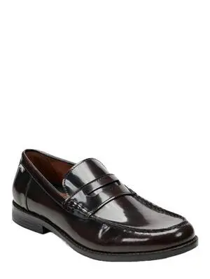KENNETH COLE Paco Leather Penny Loafer - Burgundy
