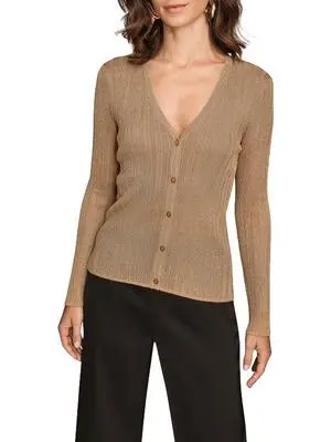 Donna Karan New York Metallic Cardigan - Gold
