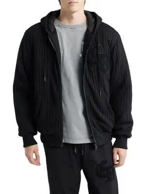 CRIMINAL DAMAGE Stanford Knit Zip Hoodie - Black