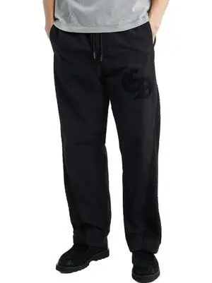 CRIMINAL DAMAGE Logo Appliqué Track Pants - Black