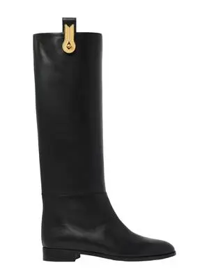 AMATO DANIELE Appliqué-detail Leather Boots - Black