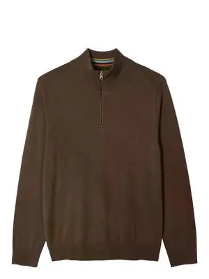 Paul Smith Zip-neck Sweater - Brown