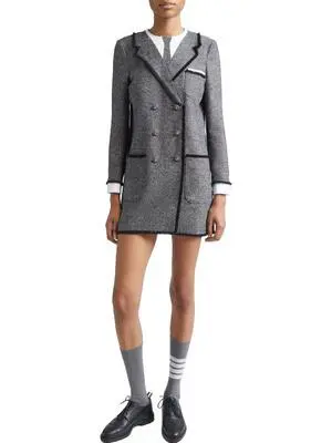 Thom Browne Donegal Wool Dress - Black/white