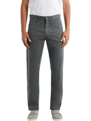 Canali Regular Fit 5-pocket Stretch Twill Pants - Charcoal