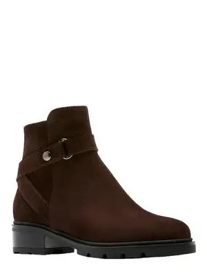 La Canadienne City Dry™ Waterproof Bootie - Brunette Suede