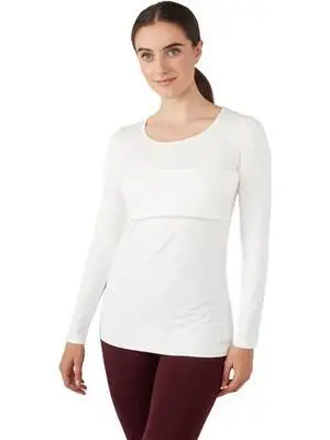 MODERN ETERNITY Long Sleeve Maternity Top - Eggshell