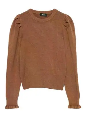 Dixie Puff-Sleeve Jumper Brown