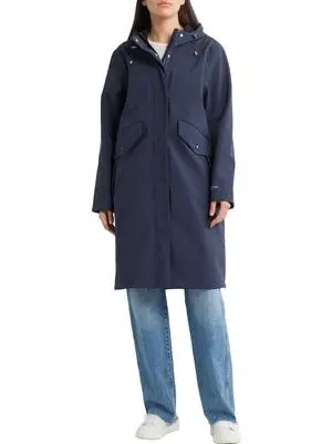 ILSE JACOBSEN Daybreak 03 Hooded Raincoat - Dark Indigo