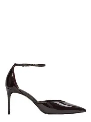 BLACK SUEDE STUDIO Darcie 80 Patent Pump - Dark Plum Patent
