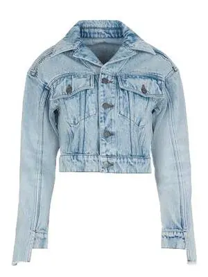 UNTOURAGE THE LABEL Cropped Denim Jacket - Denim Blue