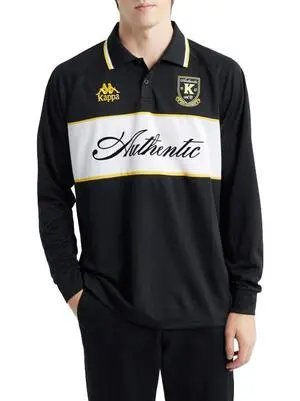 Kappa Authentic Soccer Shirt - Black - Yellow Spectra - White
