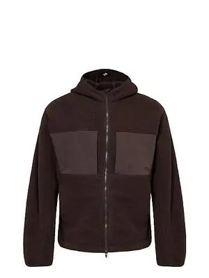 247 BY REPRESENT Borg Hooded Fleece Sweatshirt - Chocolate