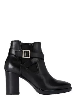 Carvela Wide-fit Leather Heeled Ankle Boots - Black