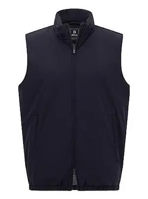 Boggi Milano Technical Funnel-neck Nylon Gilet - Navy Blue