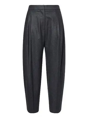 Alaïa Flannel Tailored Tapered-leg Wool Trousers - Anthracite