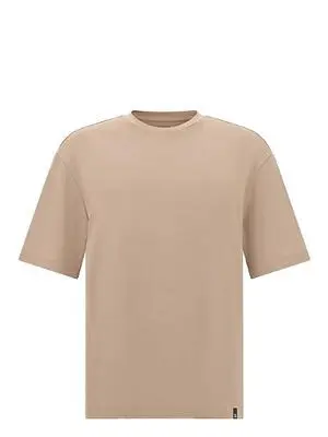 Boggi Milano Crewneck Pima-cotton T-shirt - Taupe